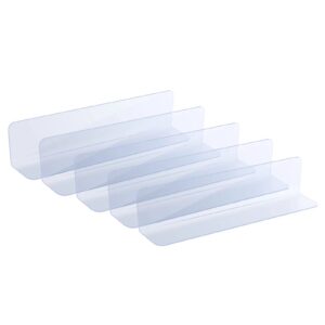 WHALE STORE 5 Packs Acrylic Couch Blocker, Transparent Under Bed Blocker 15.74" L x 3.14" H for Prevent Things from Getting Under The Furniture Comes with Strong Tape for Hard Surface Floors Only