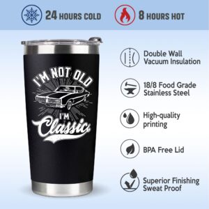 Christmas Gifts for Men, Gifts for Dad 20oz Tumbler Cup - Funny Gift Idea for Husband, Grandpa, Fathers Day, Him From Daughter, Son, Kid - 30th, 40th, 50th, 60th, 70th, 80th Men Birthday Gift Ideas