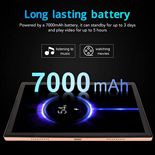 10.1 inch Tablet Android 12, Tablet PC with 12GB RAM 256GB ROM, Octa Core CPU, 2.4G / 5G WiFi, 7000mAh Battery, 8+16MP Camera 4G Phone Tablet (US Plug)