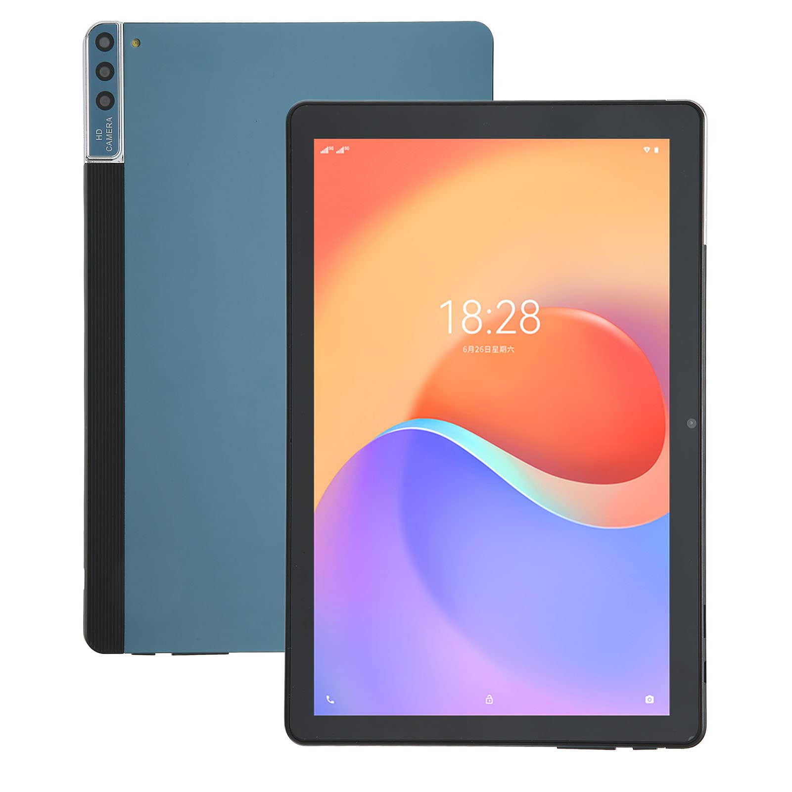 10 Inch Office Tablet for Android 11, 12GB RAM 128GB ROM 8 Core, 1960x1080 IPS Touch Screen 5G WiFi Tempered Glass 4G Calling Tablet, for Learning, Working, Blue