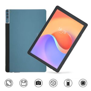 10 Inch Office Tablet for Android 11, 12GB RAM 128GB ROM 8 Core, 1960x1080 IPS Touch Screen 5G WiFi Tempered Glass 4G Calling Tablet, for Learning, Working, Blue