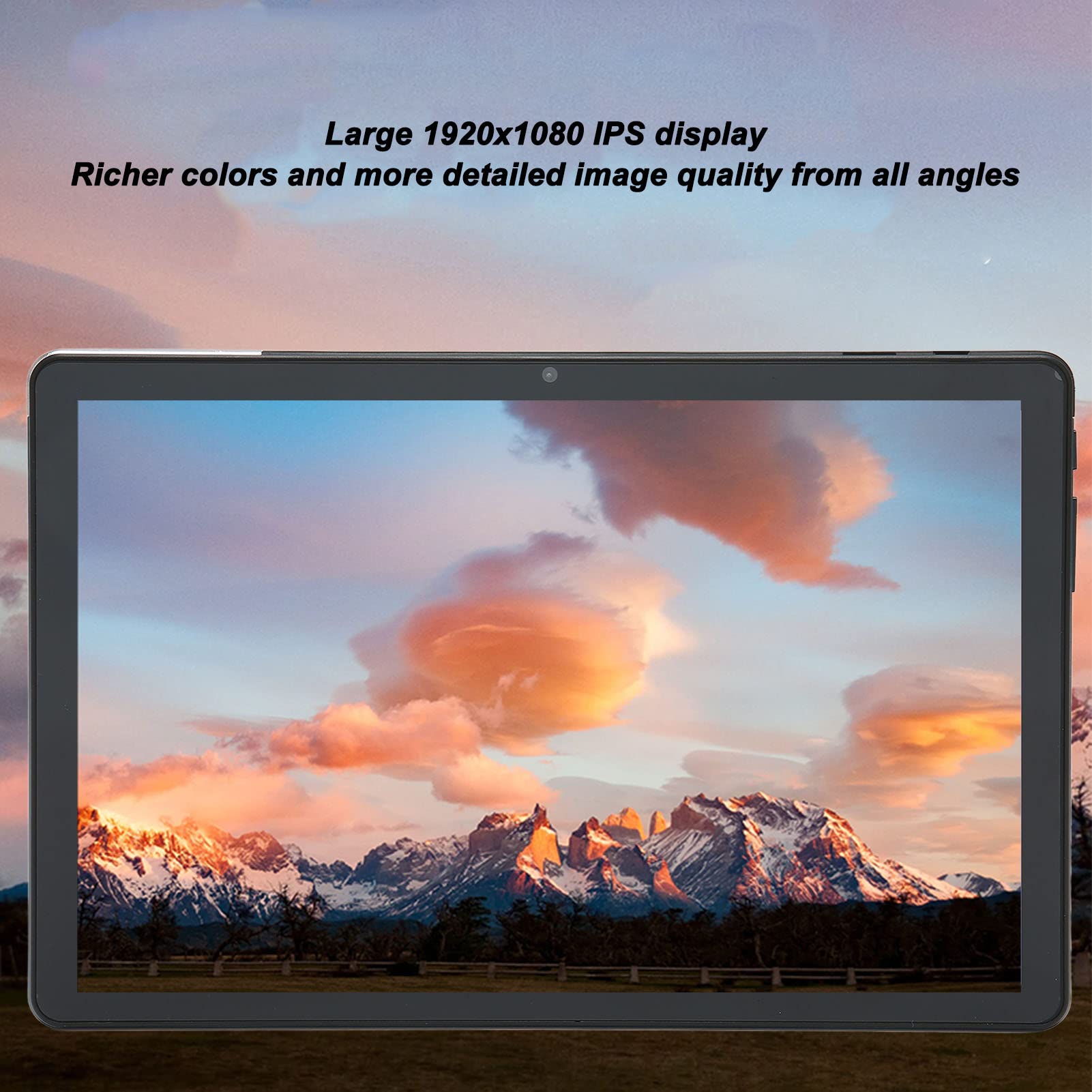 10 Inch Office Tablet for Android 11, 12GB RAM 128GB ROM 8 Core, 1960x1080 IPS Touch Screen 5G WiFi Tempered Glass 4G Calling Tablet, for Learning, Working, Blue