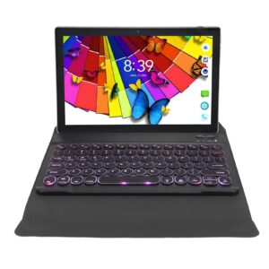 10inch computers tablets, 2 in 1 tablet pc with 8gb ram 128gb rom, android11 octa core, 3g dual sim, 8800mah battery, 10 inch office tablet with mouse rgb keyboard (grey)