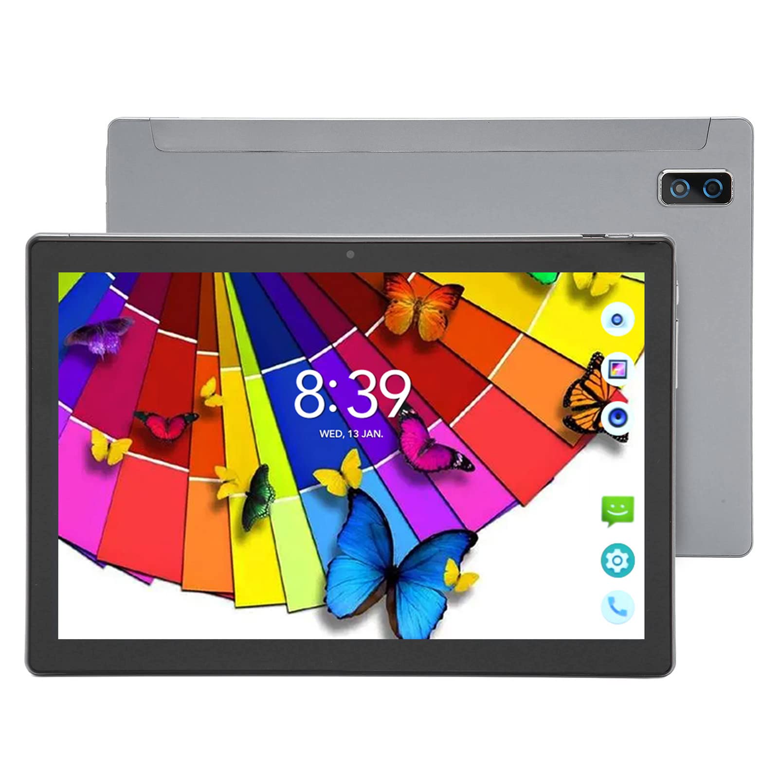 10inch Computers Tablets, 2 in 1 Tablet PC with 8GB RAM 128GB ROM, Android11 Octa Core, 3G Dual SIM, 8800mAh Battery, 10 Inch Office Tablet with Mouse RGB Keyboard (Grey)