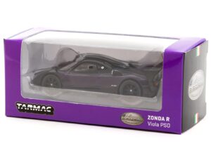 pagani zonda r viola pso metallic and black global64 series 1/64 diecast model car by tarmac works t64g-tl015-pu