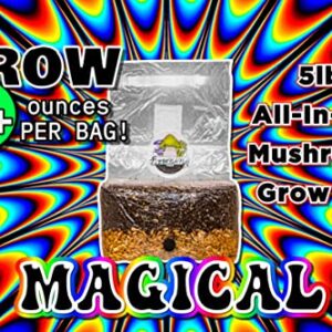 Booming Acres | The Magical 5lb All-in-One Mushroom Grow Bag | Mushroom Grow Kit | Harvest Your own Happiness | Discover The Magic of Growing Mushrooms - 5lb Grow Bag Mushroom Starter Kit