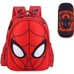 FAIRI Boy Backpack 2PC kids backpack 3D Comic Elementary anime backpack Waterproof Lightweight Kids Bookbags for Boys Girls