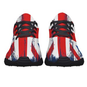 Vintage Union Jack Flag Shoes Mens Womens Running Shoes British UK Flag Athletic Casual Tennis Sneakers Black Size 5