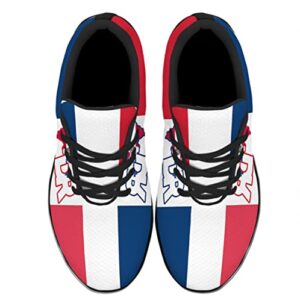 Dominican Republic Flag Shoes Mens Womens Running Shoes Athletic Casual Tennis Sneakers Walking Golf Gym Shoes Black Size 9.5