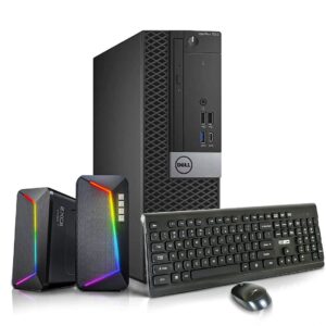 dell optiplex 7050 desktop computers pc i7-6700 3.4ghz, 16gb ram 512gb m.2 nvme ssd+2tb hdd, ax200 built-in wifi 6,bluetooth 5.2,hdmi, dual monitor support, rbg speaker,windows 10 pro (renewed)