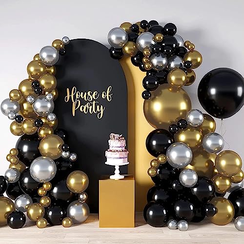 Dazzle Bright 100 PCS Metallic Gold Balloons Latex Balloons Different Party Balloon Kit for Balloon Garland Arch Birthday Party Graduation Baby Shower Wedding Holiday Decoration(18-12-10-5 Inch)