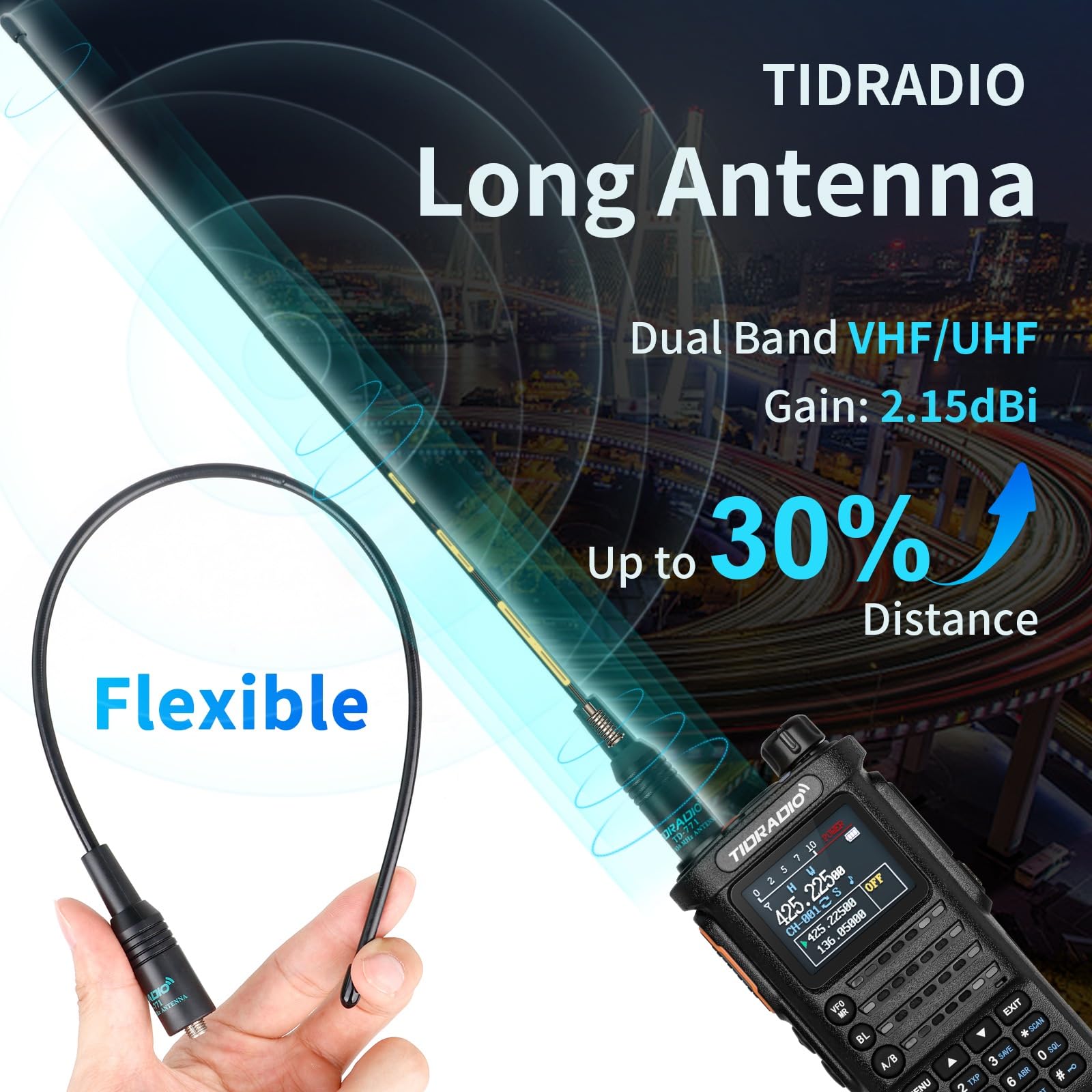 (2nd Generation) TIDRADIO 10W HighPower Ham Radio Handheld (TD-H8) with APP Wireless Programming,Long Range Two Way Radio with 2500mAh Large Battery (2pcs),USB-C Charger & Speaker Mic, Walkie Talkies