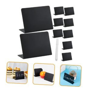 Veemoon 1 Set Rewritable Small Blackboard Mini Chalkboard Signs Small Blackboard Sign Chalk Labels Food Decor Easel Menu Board Mini Chalkboard Label Mini Blackboard Sign Message Sign Notes