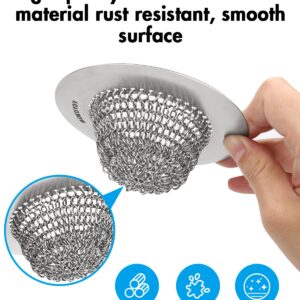 Sink Drain Strainer, Reversible Mesh Sink Strainer with 304 Stainless Steel, Wokdada Revolutionary Anti-Rust Kitchen Sink Strainer Food Catcher for Garbage Disposal Without Clogging