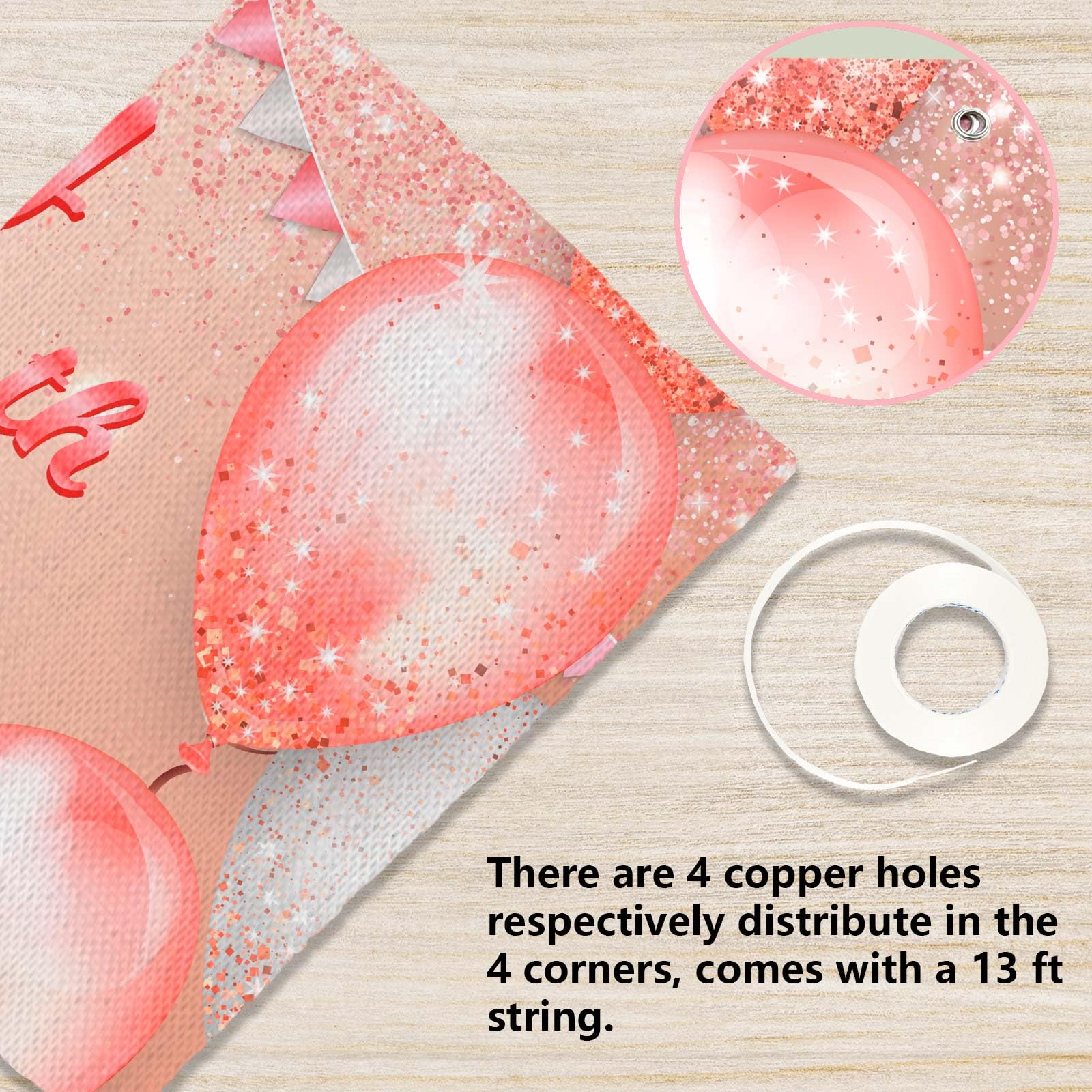 Happy 60th Birthday Rose Gold Banner Cheers to 60 Years Old Backdrop Confetti Balloons Theme Decor Decorations for Women 60 Years Old Pink Birthday Party Supplies Bday Background Favors Gift Glitter