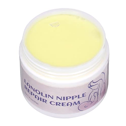 Organic Nipple Balm, 30g, Lanolin Nipple Butter Gentle Moisturizing Prevent Chapping Baby Nipple Repair Cream for Nursing Mom Lactating Mother