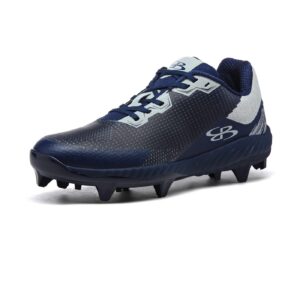 boombah women's impulse pureknit molded cleat navy/gray - size 7