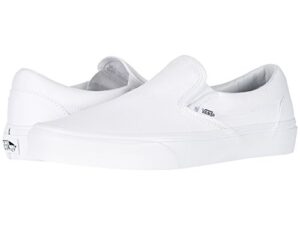 vans slip on, true white, size 5 men/ 6.5 woman, 6.5 women/5 men