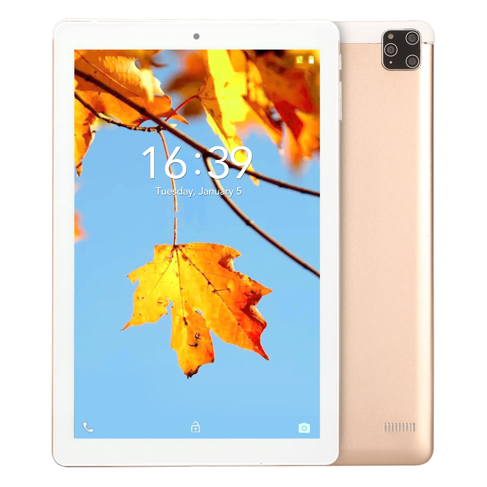 Tablet 10 inch, 10.1inch High Definition Screen, 4GB RAM 64GB ROM, Dual 2+5MP Camera Android 10 Tablet,WiFi, BT, FM, OTG, 5000mAh Phone Tablet with Three Card Slots