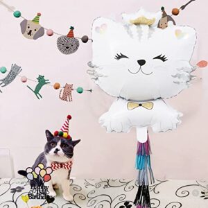 5Pcs Cat Foil Balloon Large Cute Cat Kitten Balloons for Birthday Baby Shower Wedding kids Pet Themed Cartoon Party Decoration Supplies