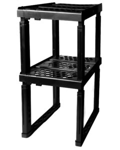 locker organizer shelf， adjustable width and height, ideal locker for school, office, and gym lockers (black 2 pack)