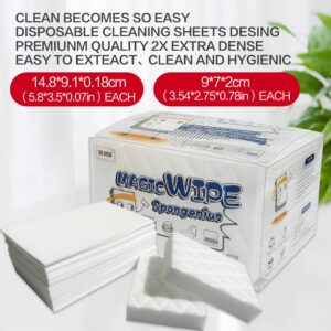 Dr.WOW Magic Wipe Spongenius Kit-Eraser Sheets and 4X Extra Power Multi Surface Foam Cleaning Pads - Bathtub,Floor,Wall Cleaner(40+2) PCS