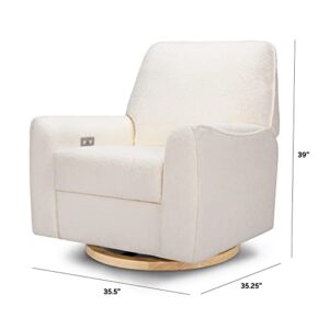 Nursery Works for Babyletto, Sunday Power Recliner and Swivel Glider in Chantilly Sherpa, Greenguard Gold Certified and CertiPUR-US® Certified