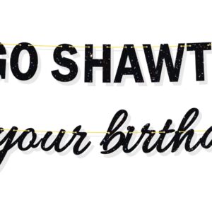 Ushinemi Glitter Go Shawty It's Your Birthday Banner, Rap Hip Hop Birthday Party Decorations, Black Funny Birthday Photo Backdrop