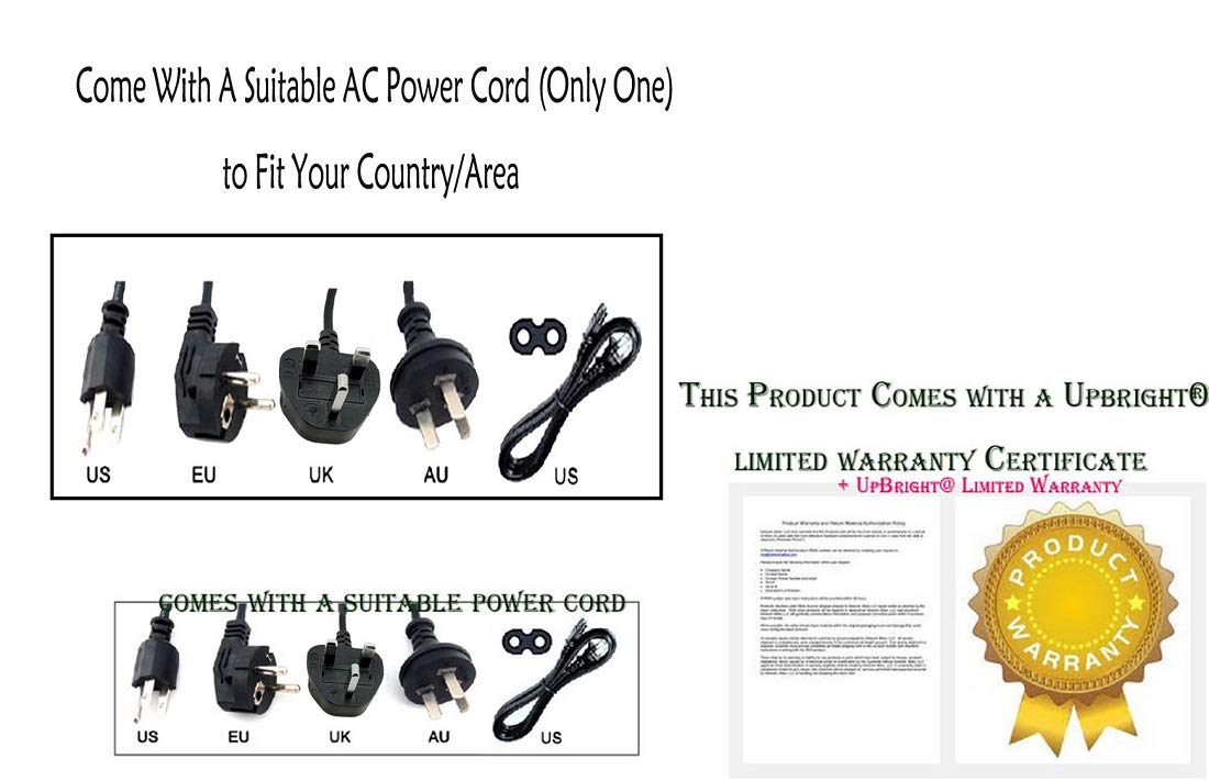 UpBright AC/DC Adapter Compatible with 4Patriots Patriot Power Sidekick D320 810026143830 299Wh Portable Station 300W Mini Solar Generator LifePO4 Battery FY0631503200 Fuyuandian Power Supply Charger