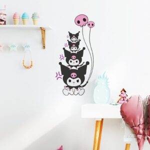 Girls Room Wall Decor Cartoon Wall Decals Removable Vinyl Cute Anime Wall Stickers for Kids Room Wall Art Stickers Nursery Girls Bedroom Wall Decor