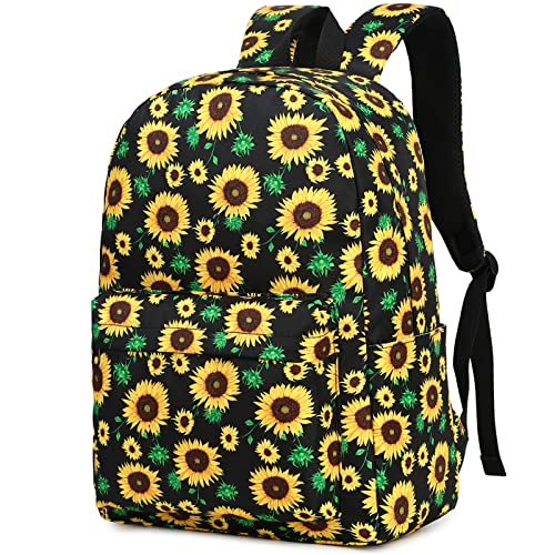 Esfoxes Sunflower Girls Backpack for Elementary Middle School, Kids Teens School Bag Women College Bookbag Laptop Backpacks