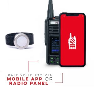 BTECH BS-PTT Wireless PTT (Push-to-Talk) Device - Compatible with GMRS-PRO Radios and HFP Bluetooth Headsets for Effortless Wireless Communication