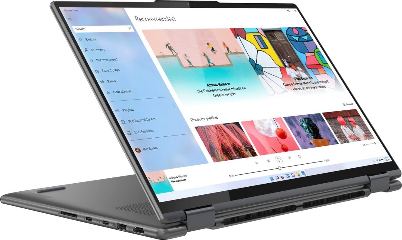 Lenovo 2022 Newest Yoga 7i 2-in-1 16" 2.5K Touch Premium Laptop | Intel Core i5-1240P | Backlit Keyboard | Fingerprint | Windows 11 | Gray| 8GB RAM | 256GB SSD (Renewed)