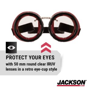 Jackson Safety Cutting Goggles - Anti Fog - Retro Eye Cup Style - Clear - for Welding and Cutting - FR Strap