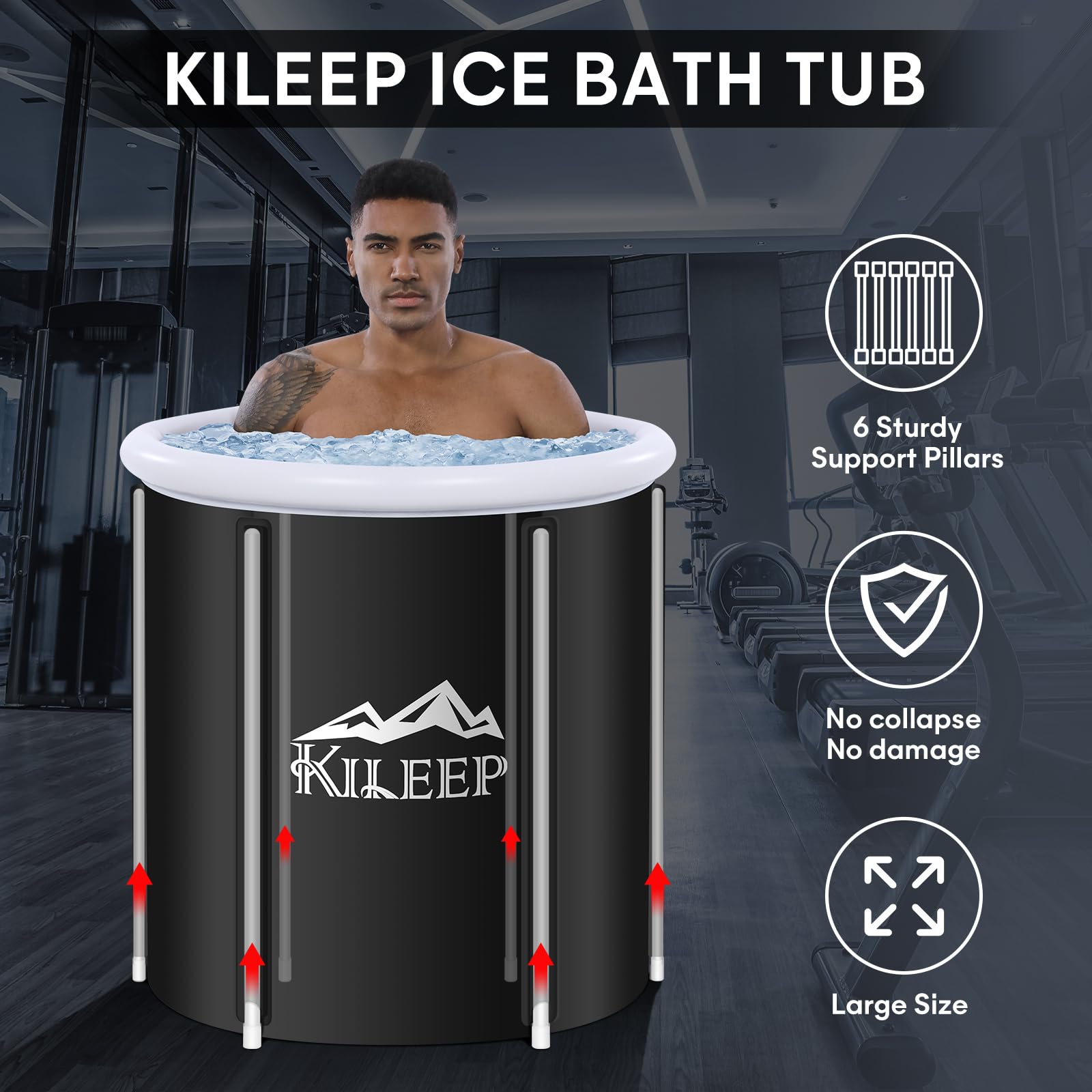 NAICID Ice Bath Tub, Cold Plunge Tub 120 Gallons, Portable Ice Baths at Home, Cold Water Pluge Tub, Ice Bath Tub for Athletes