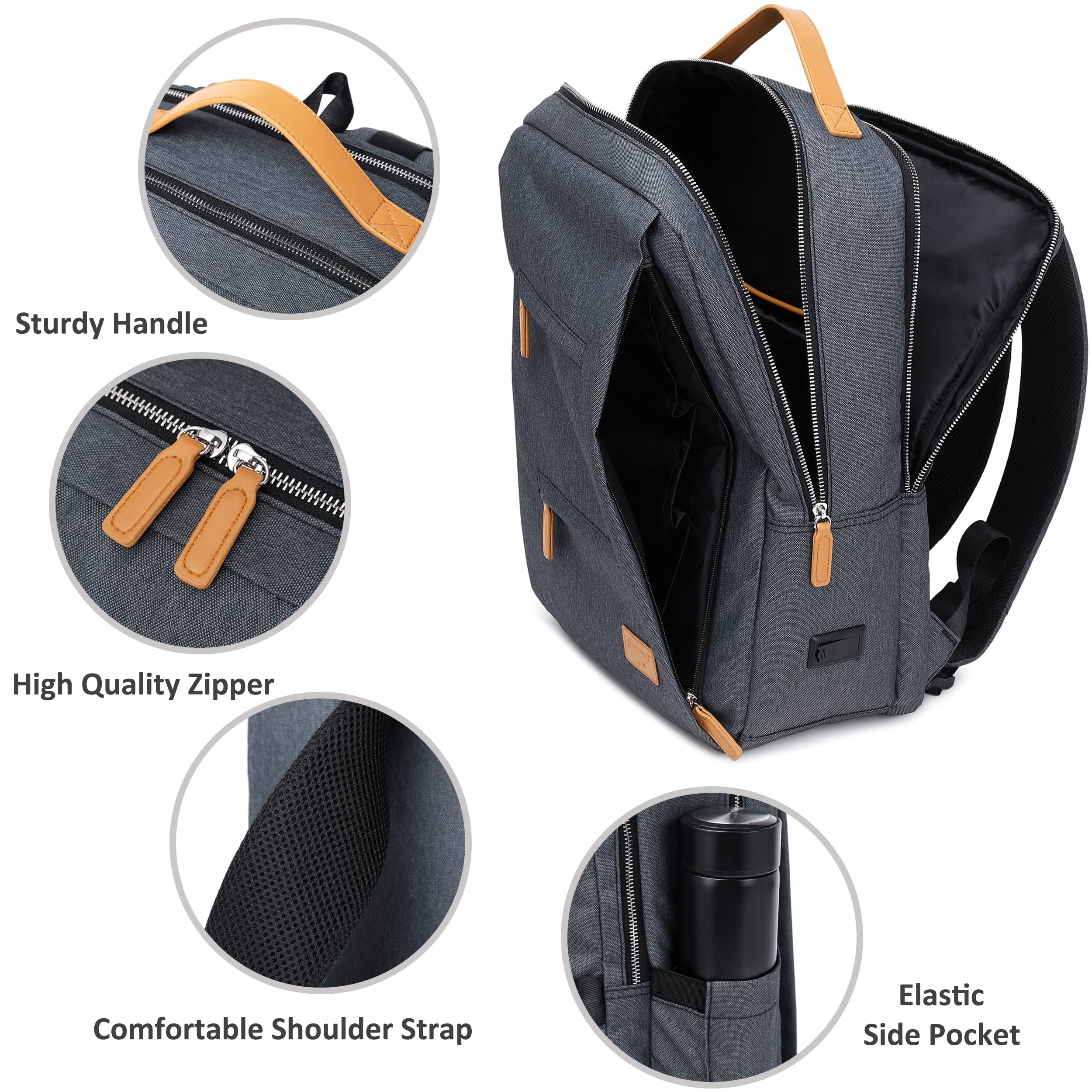 Smart Laptop Backpacks 15.6 inch for Women Men Business Travel Weekender Carry on Backpack