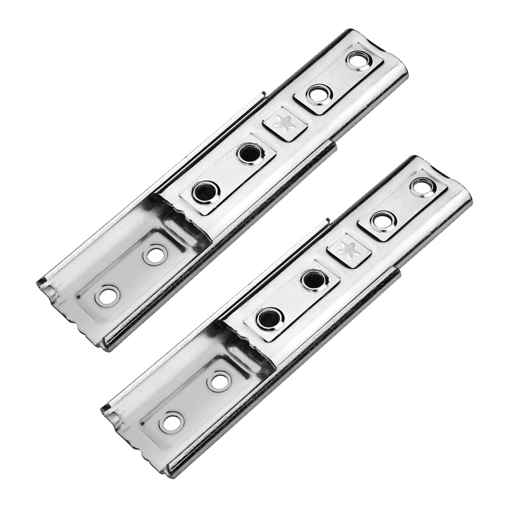 DBTHTSK Sofa Latch,Bed Replacement Parts,Heavy Duty Connector Bracket Interlocking Tapered Hardware Accessories Furniture Connector for Furniture, Sofa, Bed (2 Pairs)