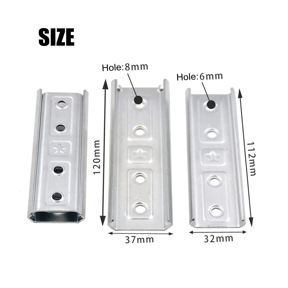 DBTHTSK Sofa Latch,Bed Replacement Parts,Heavy Duty Connector Bracket Interlocking Tapered Hardware Accessories Furniture Connector for Furniture, Sofa, Bed (2 Pairs)