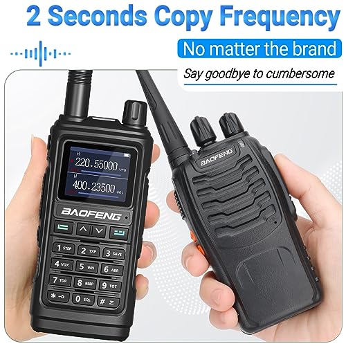 Baofeng Radio UV-5R Upgrade Ham Radio Long Range Two Way Radio UV-17R Walkie Talkies for Adults Dual Band USB Charger 999 Channels VOX with Earpiece,Flashlight Li-ion Battery