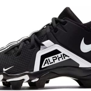 Nike Alpha Menace 3 Shark Mid CV0584-001 Black-White Men's Wide Football Cleats 12 US