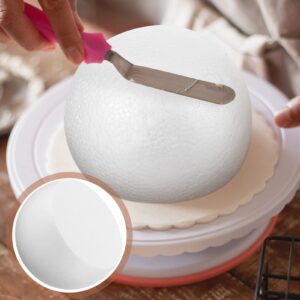 HEMOTON Foam Cake Dummies Spherical Cake Mold Half Sphere Cake Practice Cake Practice Model Rotating Cake Stand Cake Form Wedding Foam To Rotate Party Supplies Balls