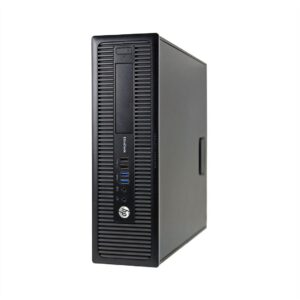 HP Refurbished EliteDesk 800 G1 SFF Desktop Computer Package, i5-4590 Processor, 24 inch Monitor,16GB RAM, 256GB SSD,WiFi,Bluetooth,Wireless Keyboard Mouse(Renewed)