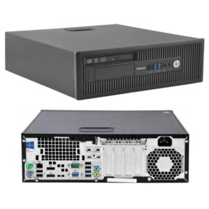 HP Refurbished EliteDesk 800 G1 SFF Desktop Computer Package, i5-4590 Processor, 24 inch Monitor,16GB RAM, 256GB SSD,WiFi,Bluetooth,Wireless Keyboard Mouse(Renewed)