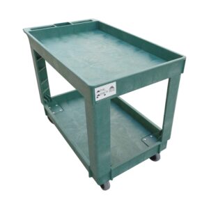 Utility Cart, 500 lb. Load Cap. Tray top, 34.5X17.5X32.75 (Green)