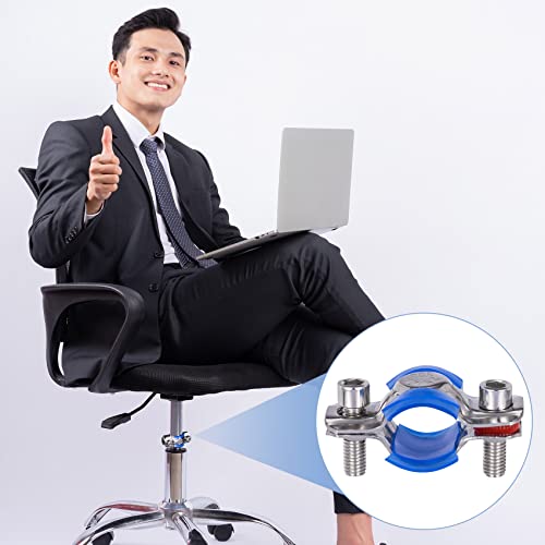 OIIKI Fix Sinking Office Chair, Adjustable Height Office Chair Saver for Stop Sinking Without Cylinder Replacement, Upgraded Office Chair Sinking Stop Repair Kit with Leather Pads