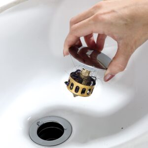 RAINJESTON Polished Chrome Bathroom Sink Drain with Detachable Basket Plug Pop up Drain with Overflow