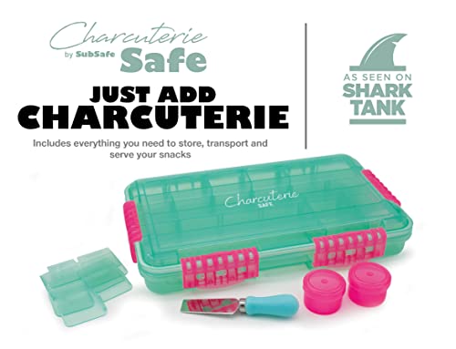 SubSafe Charcuterie Safe - Waterproof Tackle Box Container Keeps Snacks Fresh & Dry On the Go - Fill With Cured Meats, Cheese, Nuts -Perfect for the Boat, Beach, Parties, Picnics, Tailgating & More