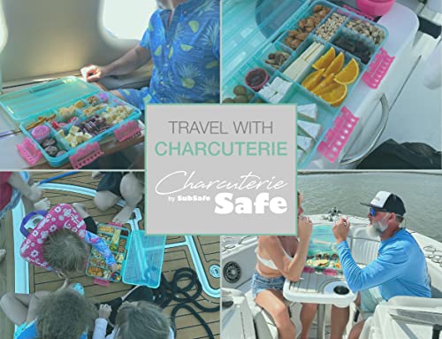 SubSafe Charcuterie Safe - Waterproof Tackle Box Container Keeps Snacks Fresh & Dry On the Go - Fill With Cured Meats, Cheese, Nuts -Perfect for the Boat, Beach, Parties, Picnics, Tailgating & More