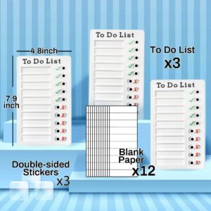 3 Pcs Chore Chart for Kids Multiple Kids- Reusable to Do List and Memo Checklist with Daily Routine and Schedule Planner, Portable My Chores Checklist Task Board