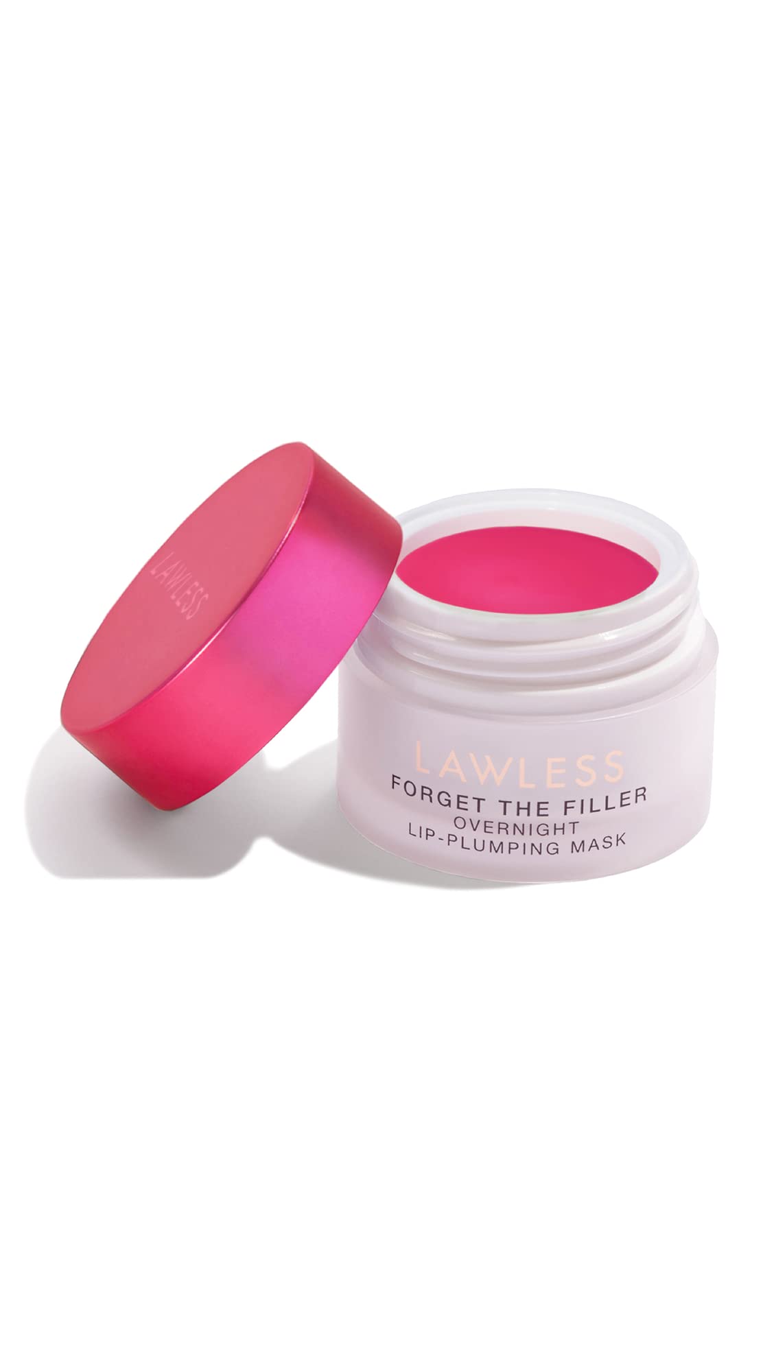 LAWLESS Women's Forget The Filler Overnight Lip Plumping, Juicy Watermelon, Pink, 0.28 Ounce